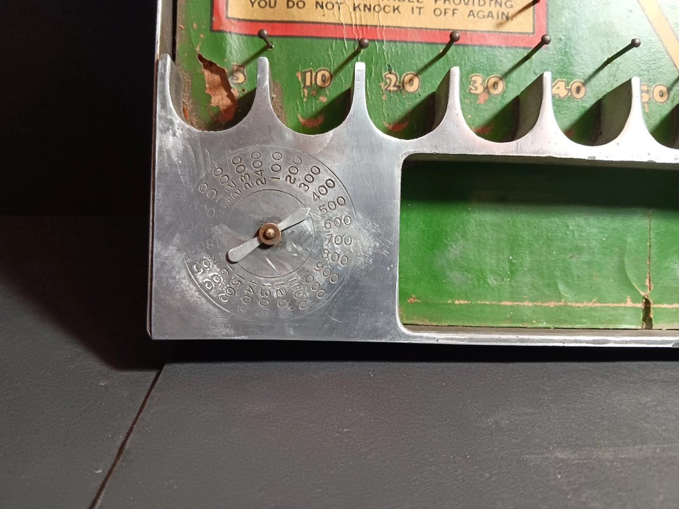 VINTAGE 1930s GOTTLIEB BAFFLE BALL PINBALL ARCADE GAME - PLUNGER PULLS ...