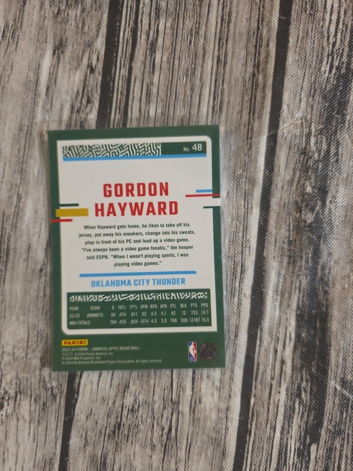 GORDON HAYWARD 2023-24 Donruss Optic #48 Oklahoma City Thunder | eBay