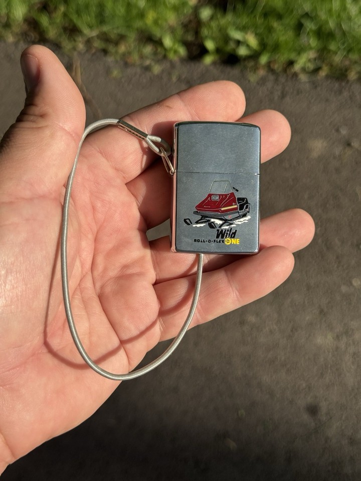 Vintage Roll-O-Flex Wild One Snowmobile Zippo Lighter Unused Unfired ...