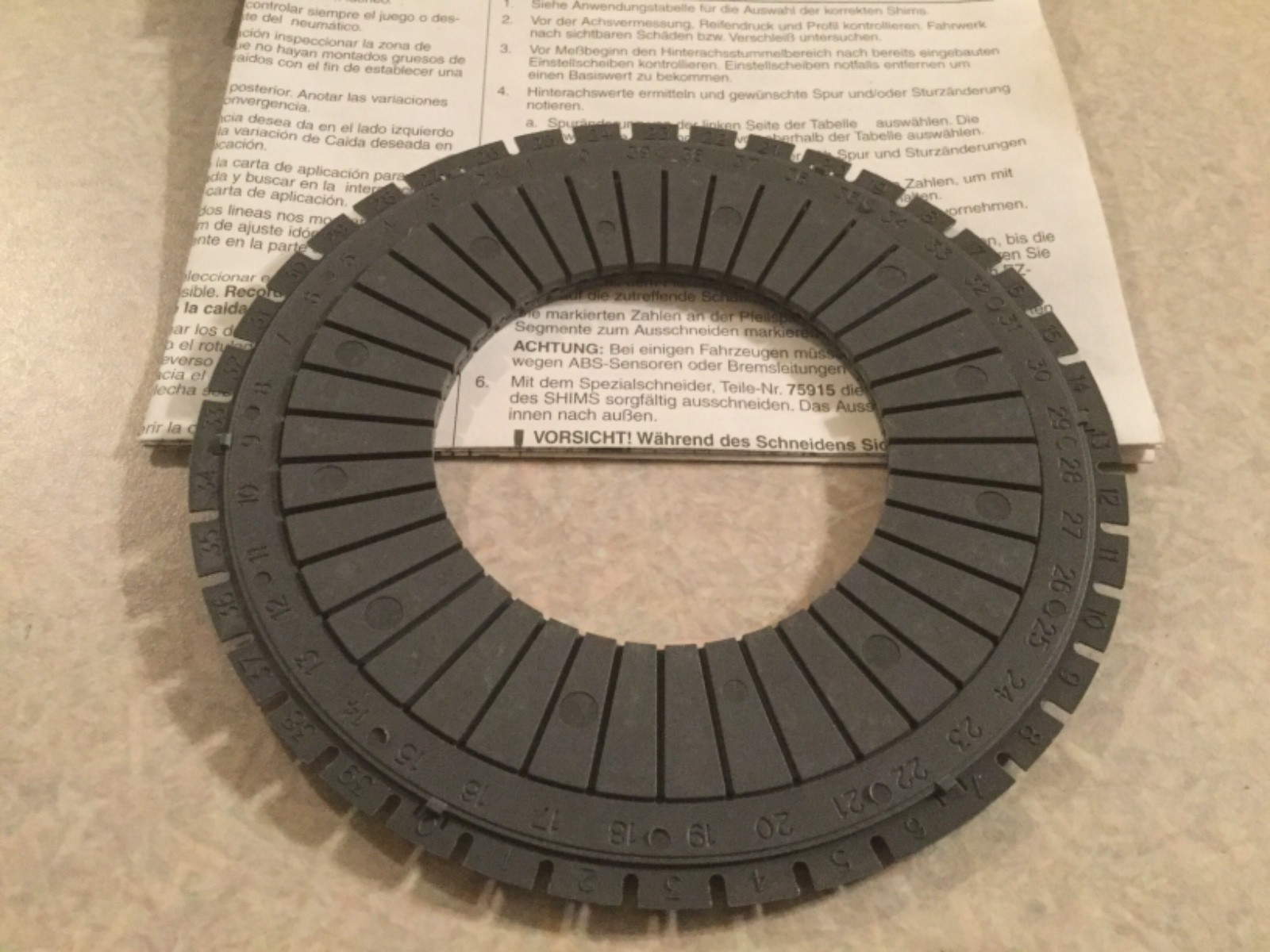 Specialty Products EZ Alignment Shim Full Contact Dual Angle Toe/Camber ...