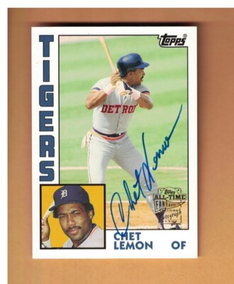 CHET LEMON AUTOGRAPHED 2005 TOPPS ALL TIME FAN FAVORITES DETROIT TIGERS ...