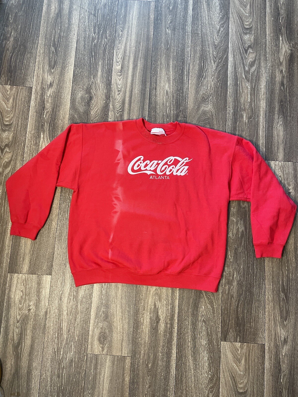 Vintage Coca Cola Atlanta 1990s Red Crewneck Sweatshi… - Gem