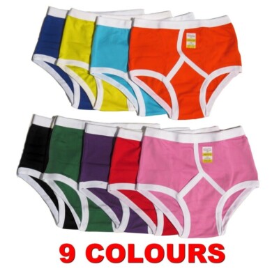 Mens Y-Front Briefs 9 COLOURS Top Quality Cotton Traditional Vintage ...