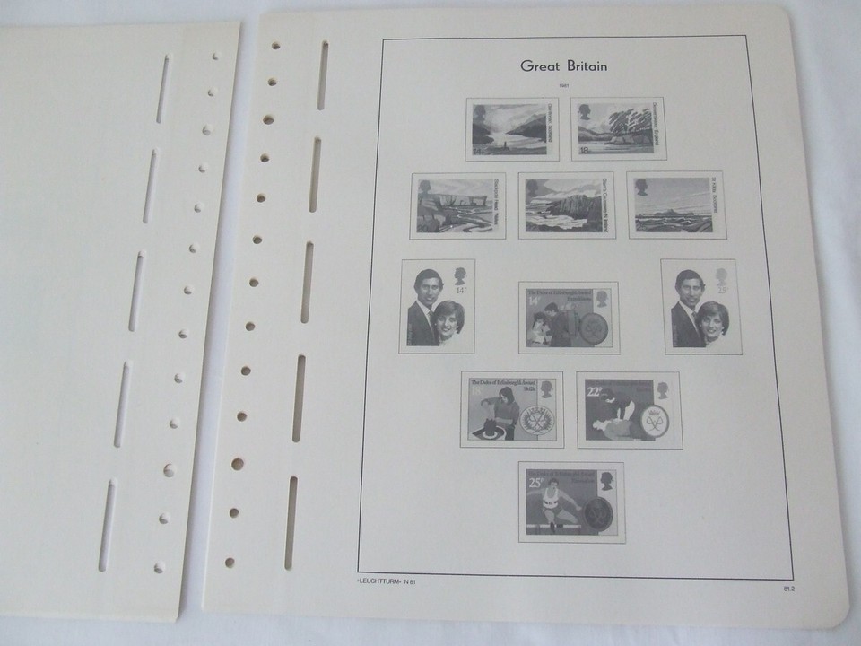 LIGHTHOUSE GREAT BRITAIN ILLUSTRATED STAMP ALBUM LEAVES, YEARS TO 2019 ...