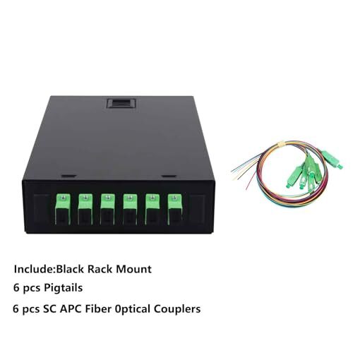 -6 Singlemode 6 Port SC-APC Rack Mount Enclosure Box & Splice Trays ...