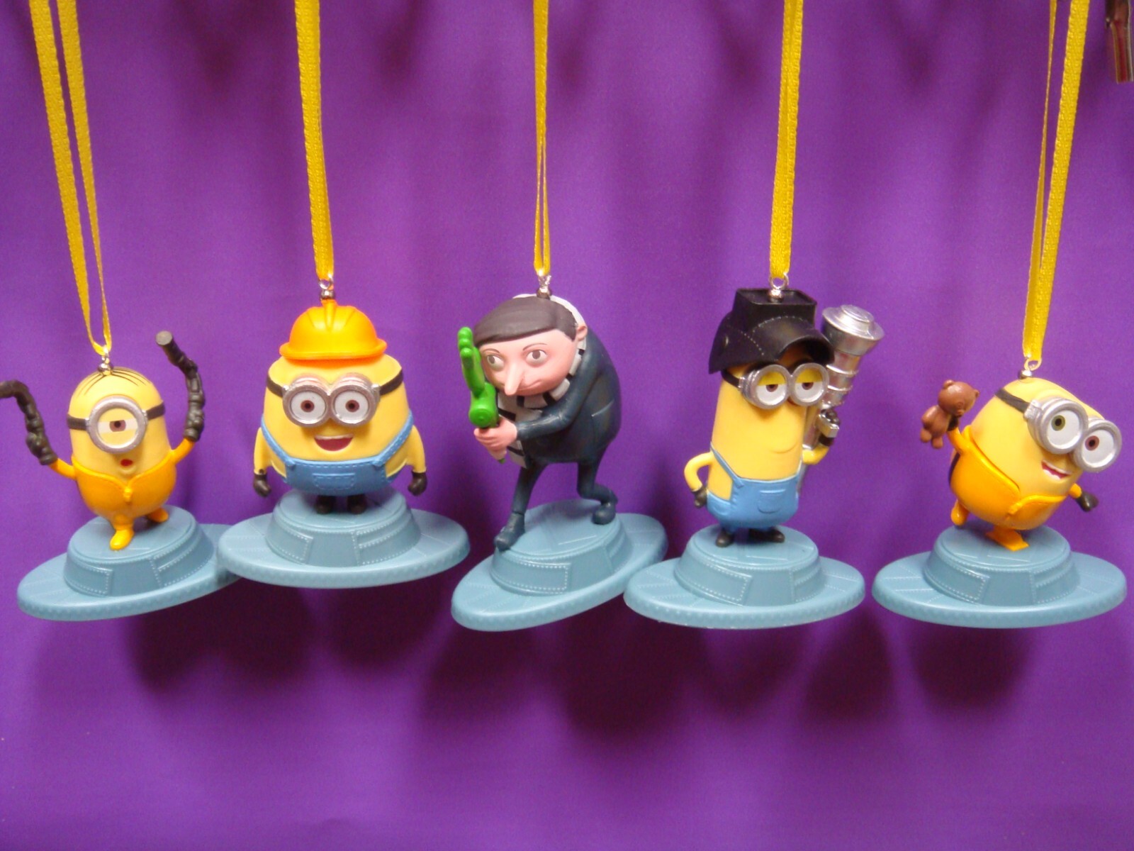 Universal Minions the Rise of Gru Christmas Holiday Ornaments 5 pc set ...