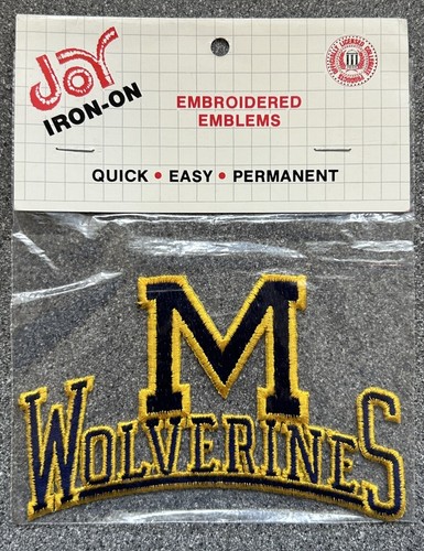 1990 MICHIGAN WOLVERINES NCAA COLLEGE VINTAGE 5" TEAM PATCH MINT IN ...