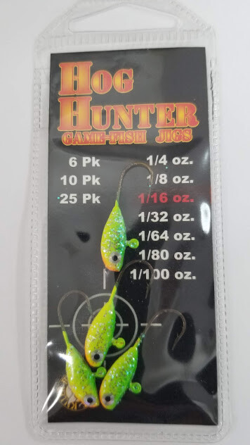 4 Hog Hunter Glitter Scale Jig 1/16 oz Erie Dearie Bait Holder Crappie ...