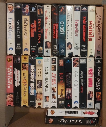 Large Lot of Random VHS tapes In Original Boxes. 28 VHS Tape Movie Lot ...