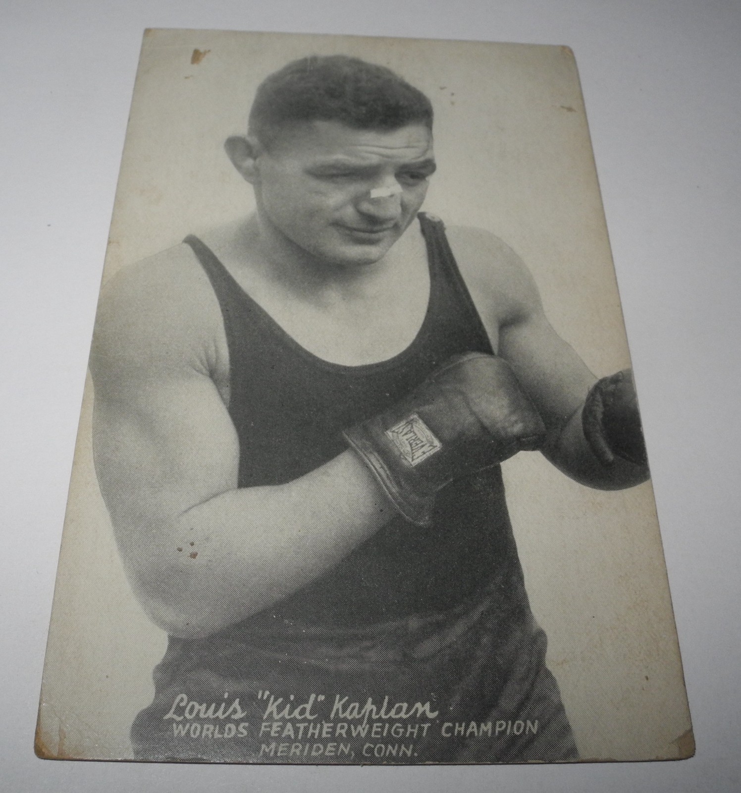 1925 Boxing Advertising Ephemera Exhibit Card Photo Postcard Louis Kid ...