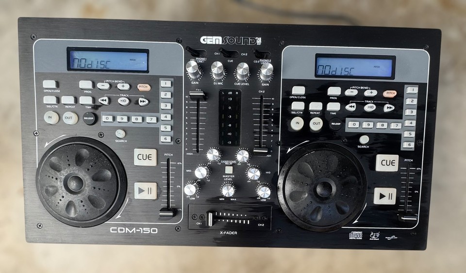 Gem Sound CDM-150 DJ Station Dual Compact Disc Player/Mixer GREAT ...