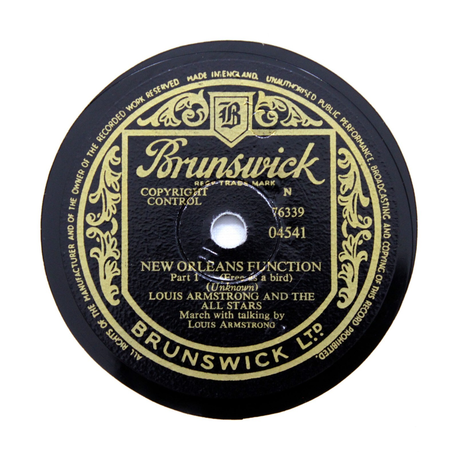 LOUIS ARMSTRONG & THE ALL STARS "New Orleans Function" (E+) BRUNSWICK ...