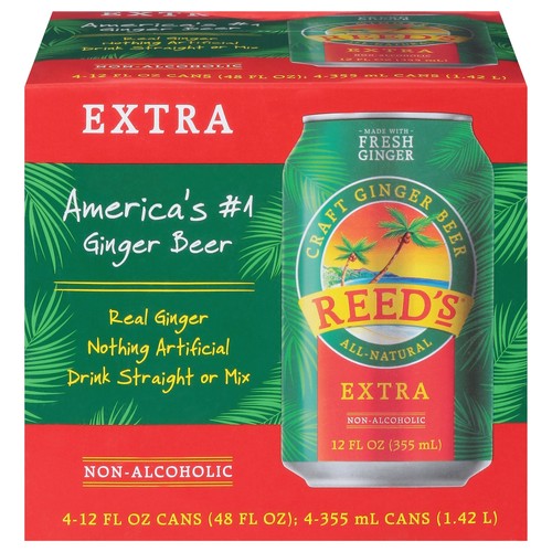 Reeds Soda Ginger Beer Extra 4 Pack 48 fl oz (Pack of 6) | eBay