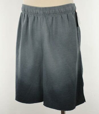 CHAMPION Mens Black Ombre POWERBLEND Fleece Raw Hem Shorts 2XL NWT | eBay