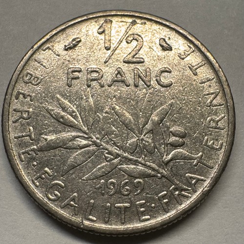 1969 France 1/2 Franc - Beautiful Coin - #A-080 | eBay