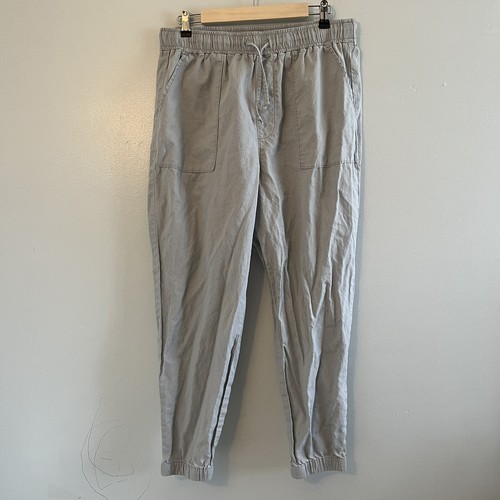 Madewell Women's Hemp Cotton Blend High Rise Jogger Pants Blue Gray ...