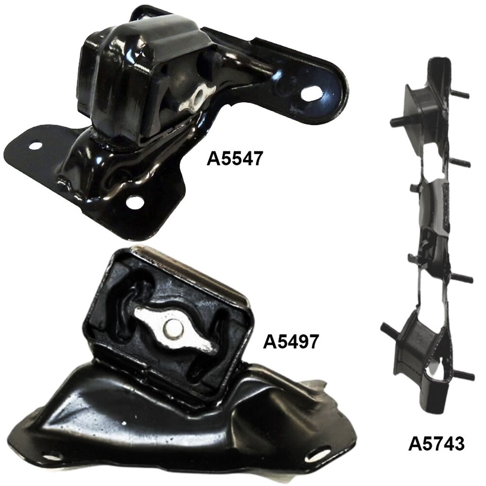 Front LH & RH Engine Mounts W. Rear Trans Mount 3PCS for Jeep Liberty ...