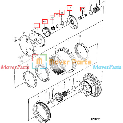 Planet Pinion Carrier,Thrust Washer,Gear,Shaft,Bearing Race For John ...