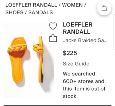 Loeffler Randall. Jackson Slide. Clementine. Women's Slides. Size 7.5 ...