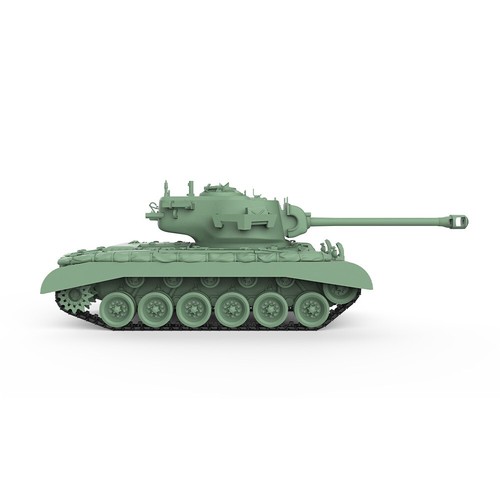 SSMODEL SS100519 1/100 15mm WarGaming US T26E5-FL M26 Pershing Heavy ...