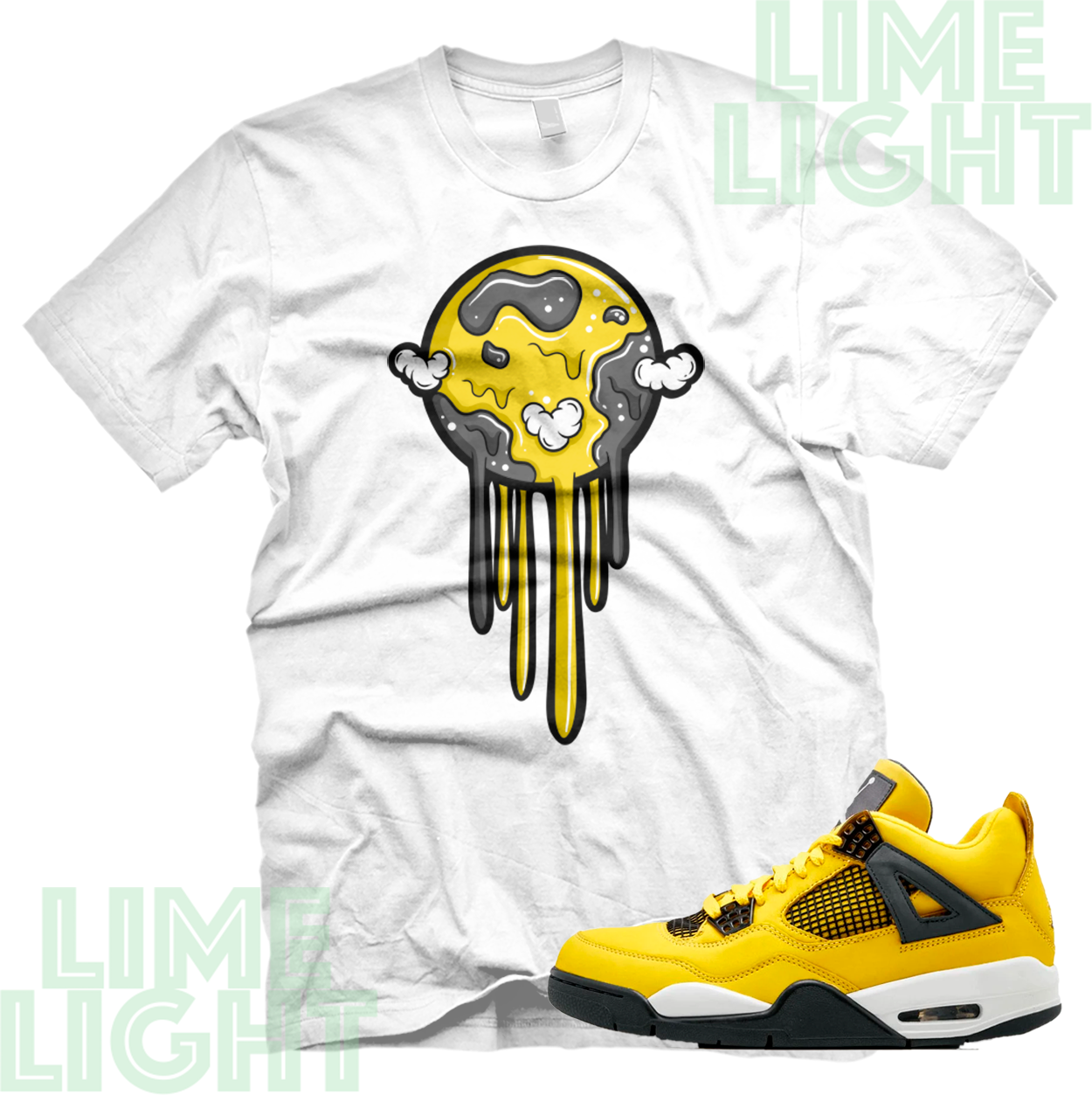 Air Jordan 4 Retro Lightning "DRIP WORLD" Nike AJ4 Jordans Sneaker ...