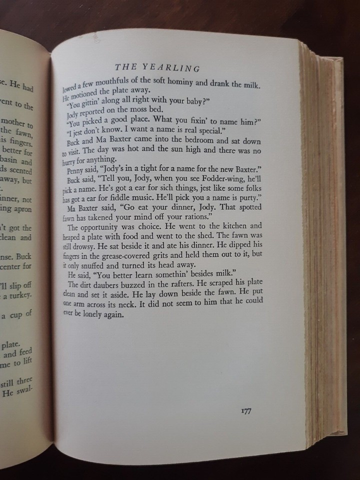 The Yearling by Marjorie Kinnan Rawlings - copyright and printed 1958 ...