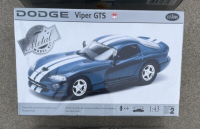 New Testors Metal Model Kit Dodge Viper GTS NIB Blue 1:43 Scale Factory ...