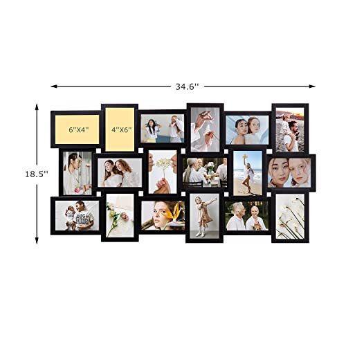 18 Openings Collage Picture Frames Multi Family Photo for Gallery ...