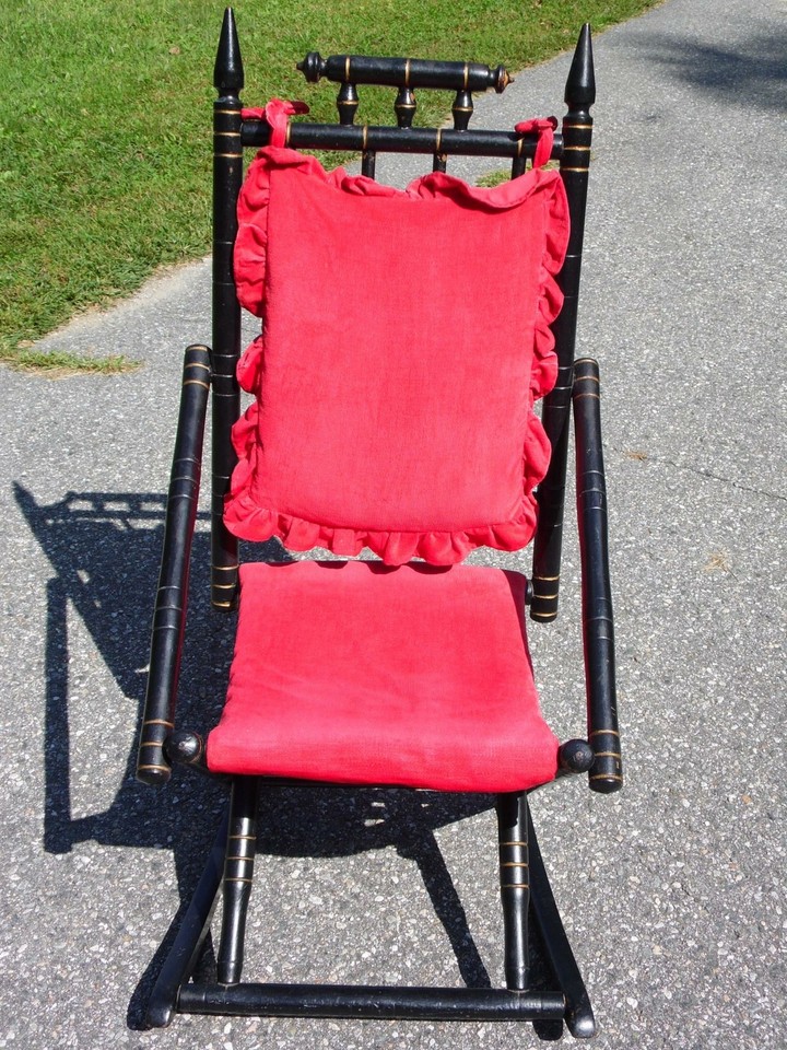 Antique 19th Century Victorian Ebonized Eastlake Rocker Rocking Chair ...
