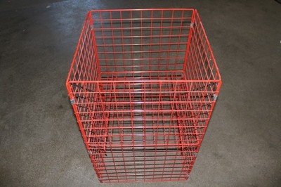 Red Square Dump Bin Storage Wire Basket Shop Market Display 50 x 50 x ...