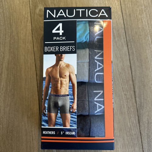NAUTICA Mens Micro Boxer Briefs Underwear 4 Pack Size Small 28-30 NIB ...