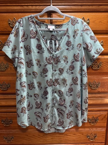 LuLaRoe Shannah Top (Large) Mint with Paisley Floral (Worn) | eBay