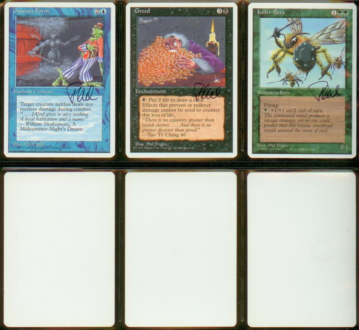 SIGNED MtG Magic Phil Foglio Artist Proof _3x FOURTH EDITION_ Killer ...