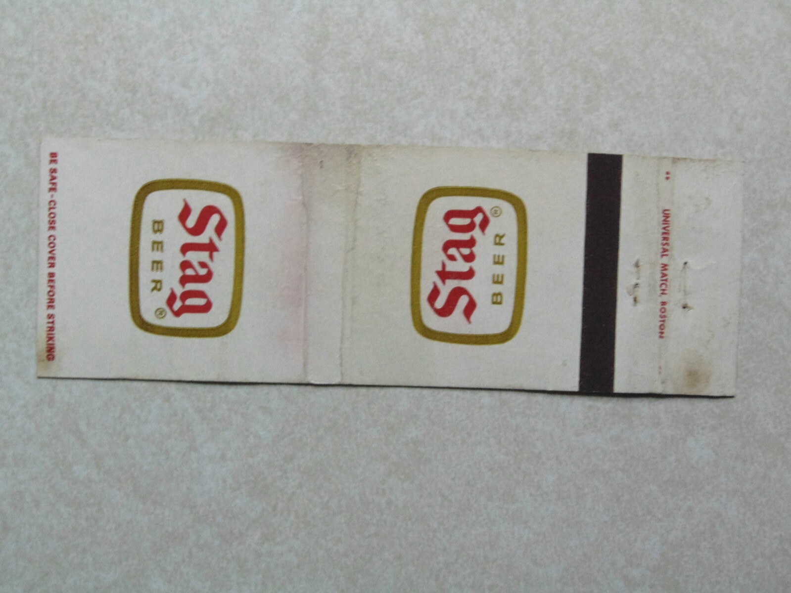 AR36 Vintage Matchbook Cover Stag Beer Company Alcoholic Beverage ...