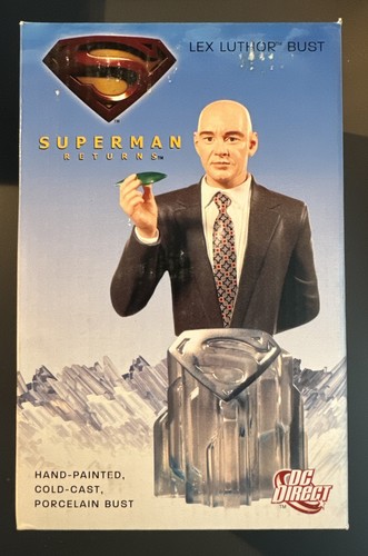 DC Direct Superman Returns Lex Luthor Bust Figure Holding Kryptonite | eBay