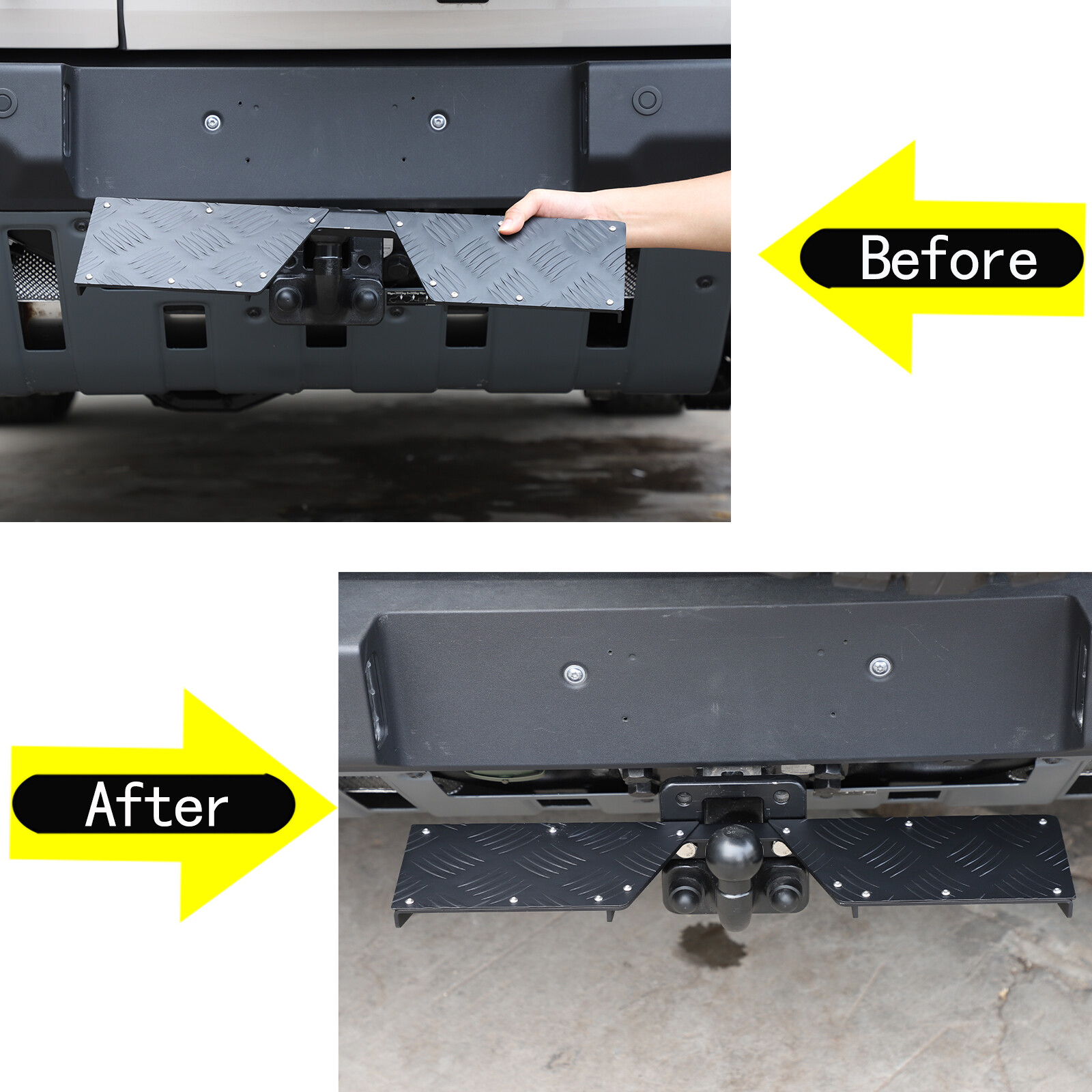 Rear Bumper Trailer Towing Hitch Step Bar Guard For Ineos Grenadier ...