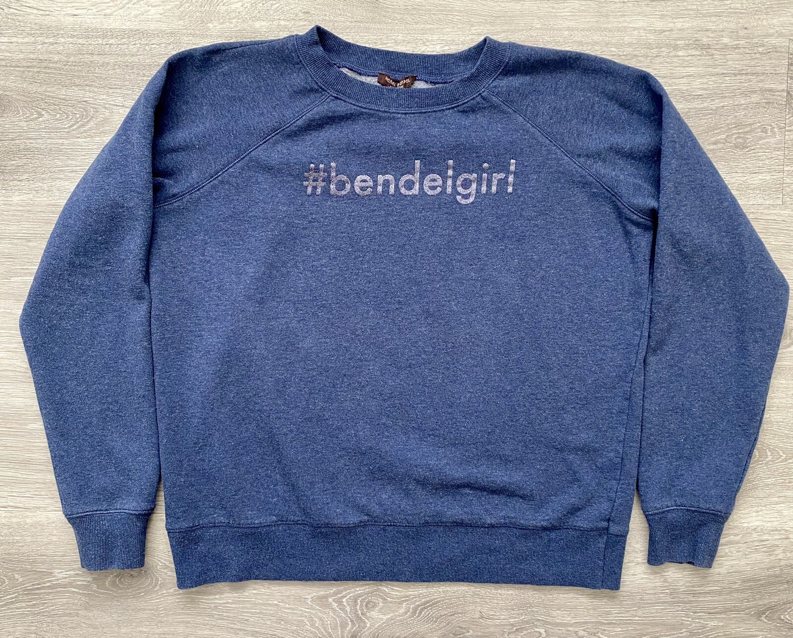 Henri Bendel Blue Sparkle Logo Bendel Girl Sweatshir… - Gem
