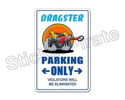 *Aluminum* Dragster Parking Only 8" x 12" Funny Metal Novelty Sign NS ...