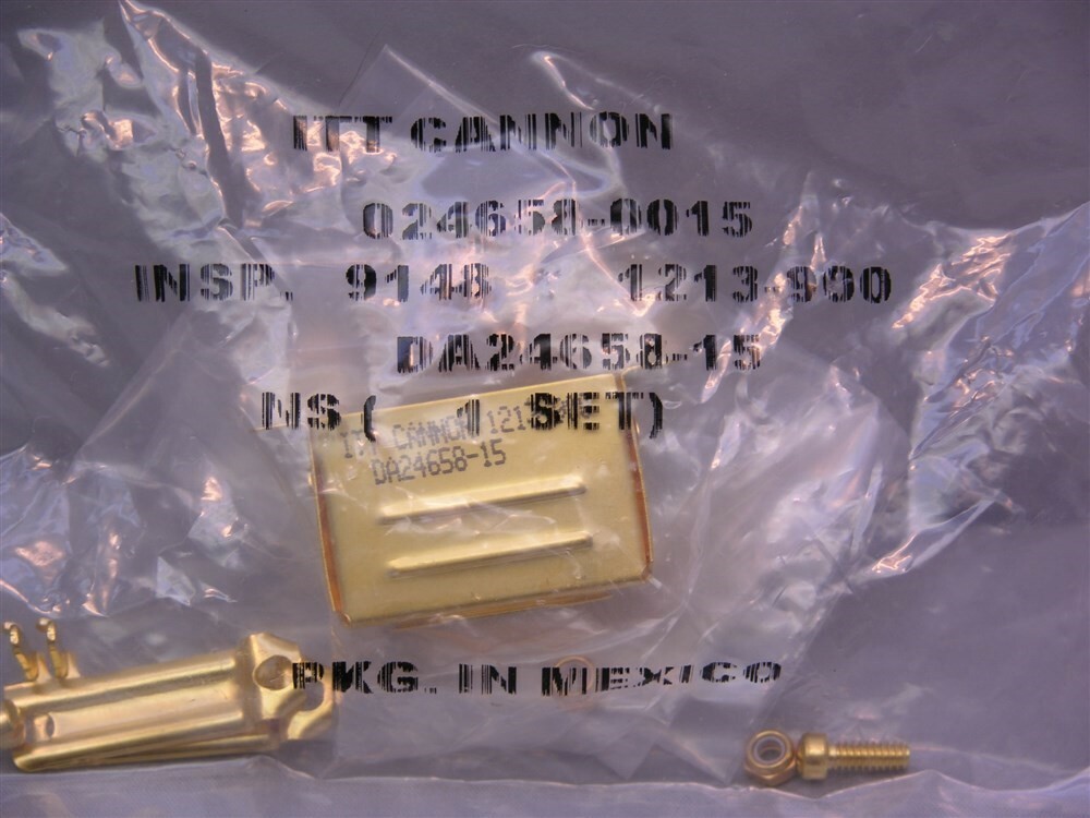 1 Mil-Spec ITT Cannon DA24658-15 Brass Backshell 15u in. Gold over ...