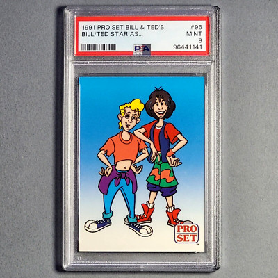 1991 Pro Set Bill & Teds Excellent Adventure #96 Cartoon PSA 9 Mint ...