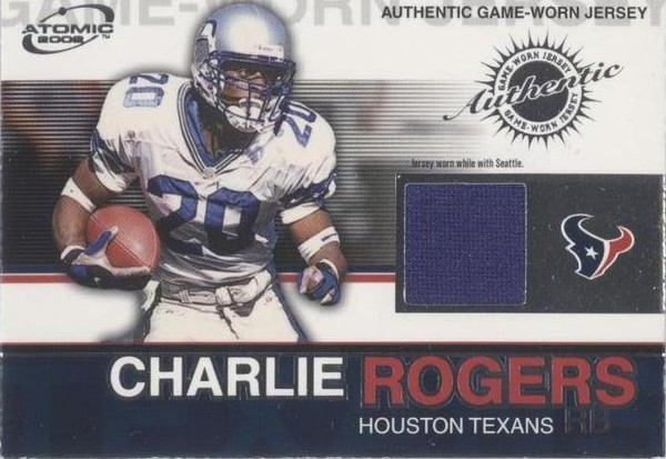 2002 Pacific Atomic - Authentic Game-Worn Jersey #44 Charlie Rogers ...