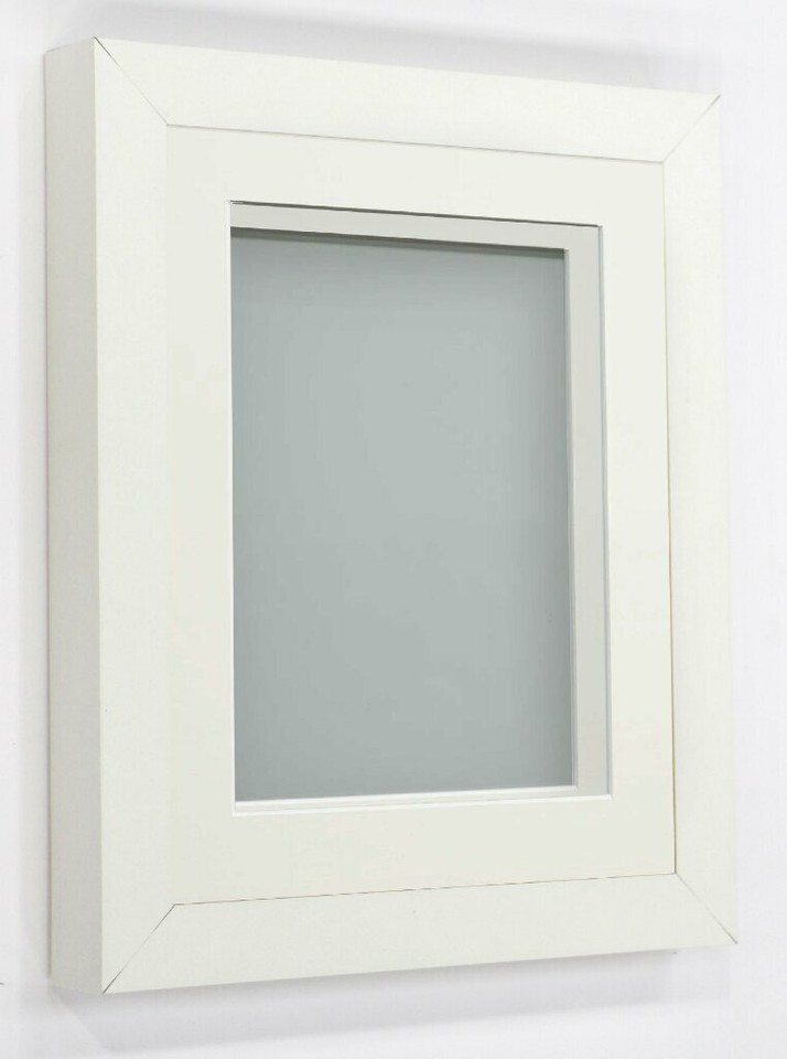 White 3D Box Frame Rickman Range Shadow Box Frames with Choice of Mount ...