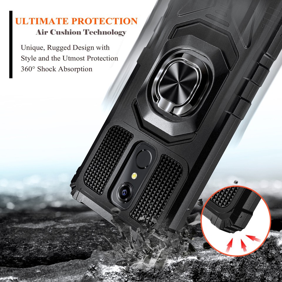 For Iris Connect (SH4650) Case Ring Stand Phone Cover + Tempered Glass ...