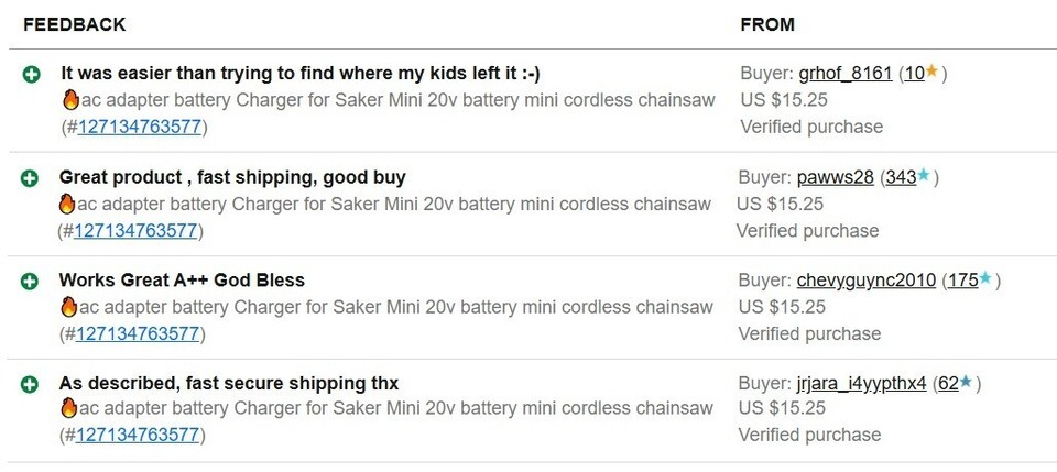 🔥ac adapter battery Charger for Saker Mini 20v battery mini cordless ...