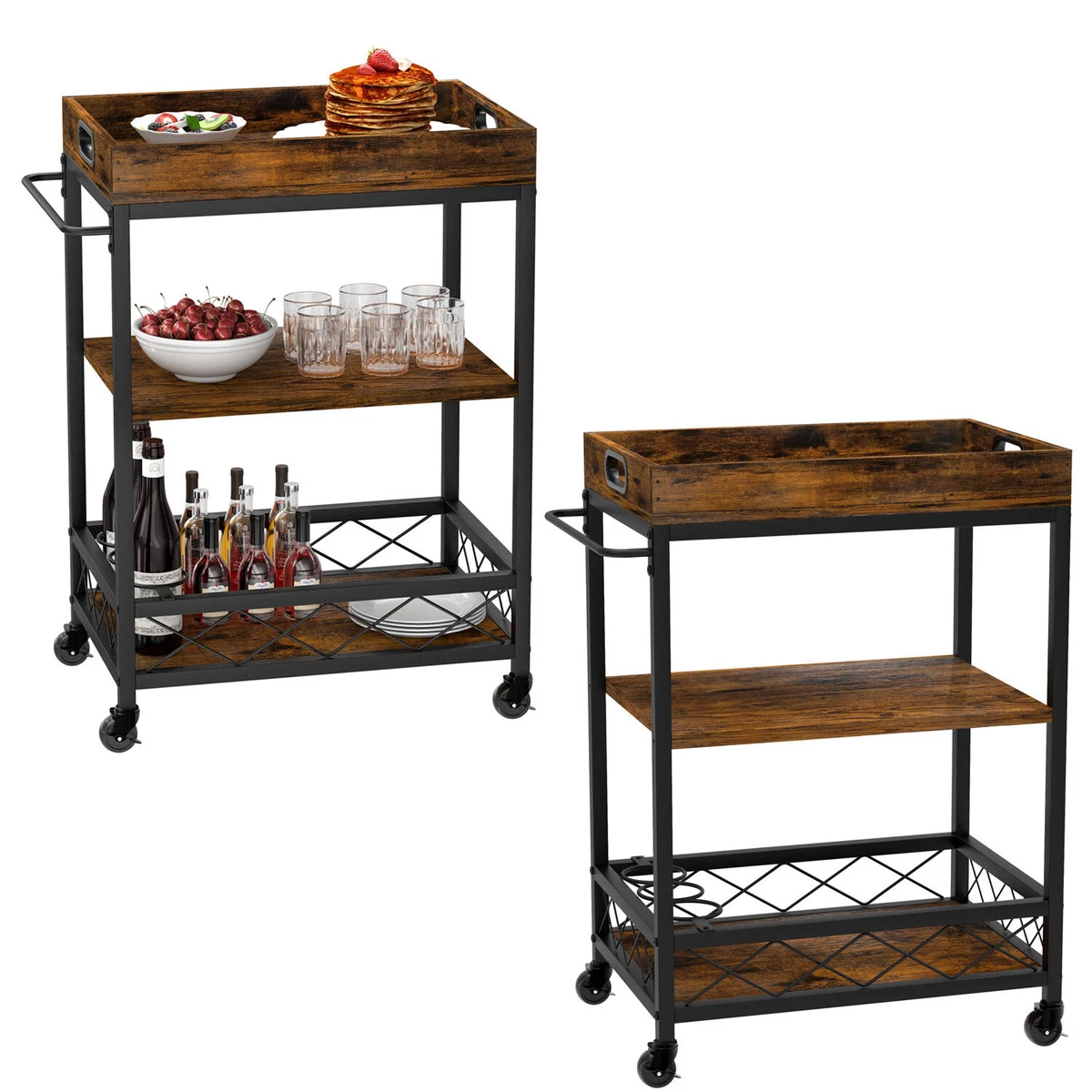 Industrial Vintage Bar Cart