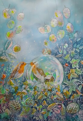 Kay Dawson Watercolours A2 WATERCOLOr 'Dreaming Of Snow' Watercolour ...