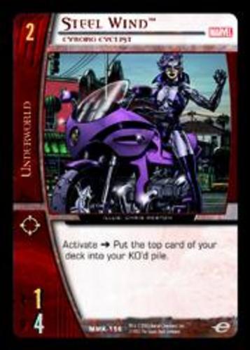 VS System: Steel Wind, Cyborg Cyclist [Played] Marvel Knights TCG CCG ...