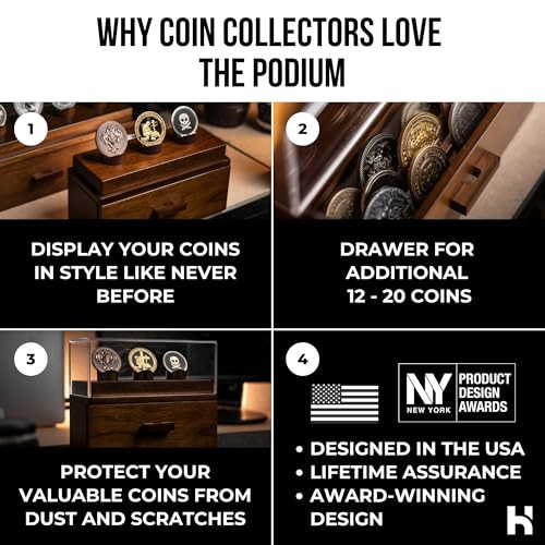 Premium Challenge Coin Display Case for up to 20 Coins – Beautiful 360 ...