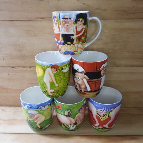 Maxwell & Williams - Artist Sue Jensen - Cheeky Fine Porcelain Mugs Lot ...