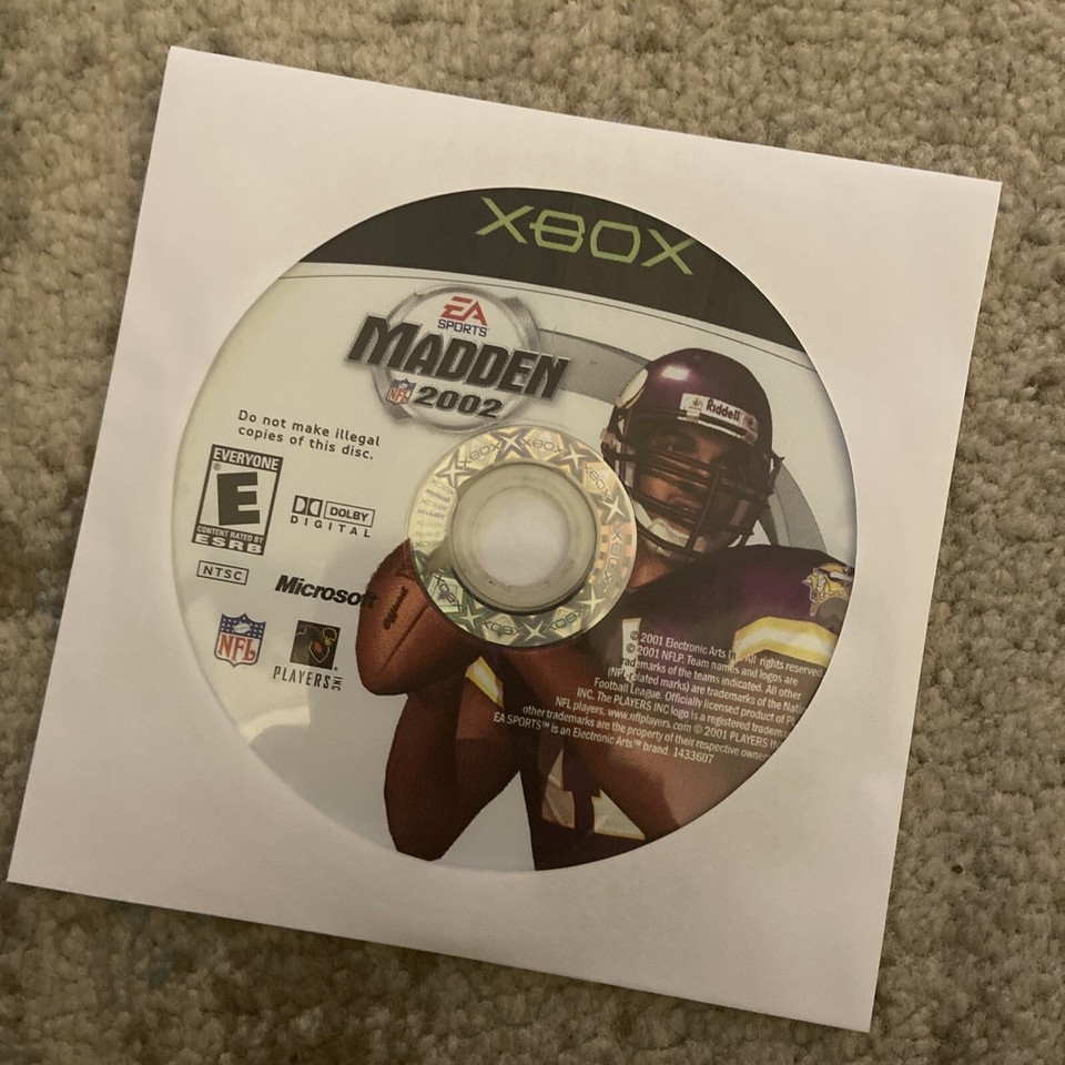 🔥 Madden NFL 2002 (OG Xbox, 2001) VG Disc Only! See Description ...